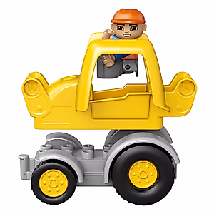LEGO DUPLO Town Backhoe Loader 10811, Preschool, Pre-Kindergarten Large Building Block Toys for Toddlers