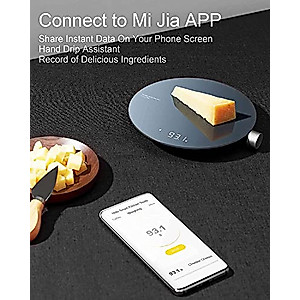 HOTO Smart Food Scale, Kitchen Scale, Food Scales Digital Weight Grams and Oz, Coffee Scale, Kitchen Scale with 0.1g High Precise Sensor, Measures in 4 Units (g/ml/oz/lb: oz)