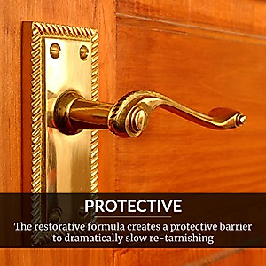 HOPE'S Premium Metal Care Brass Polish and Cleaner, Shines and Prevents Tarnish, Safe for Brass, Copper, Chrome, Sterling Silver, 8 oz, Pack of 1