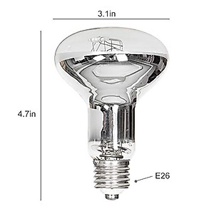 WACOOL Reptile Heat Lamp UVA UVB Reptile Light All in One, Simulated Full Spectrum Basking Sunlight Bulb for Reptile Amphibian Tortoise Snake Gecko Bearded Dragon Use + UVB Sensor Card 1PC