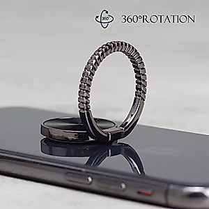 [2 Packs] Featured CD Textures Cell Phone Ring Holder Stand, 360 Degree Rotation Finger Ring Kickstand with Polished Metal Phone Grip for Magnetic Car Mount, Smartphone Accessories