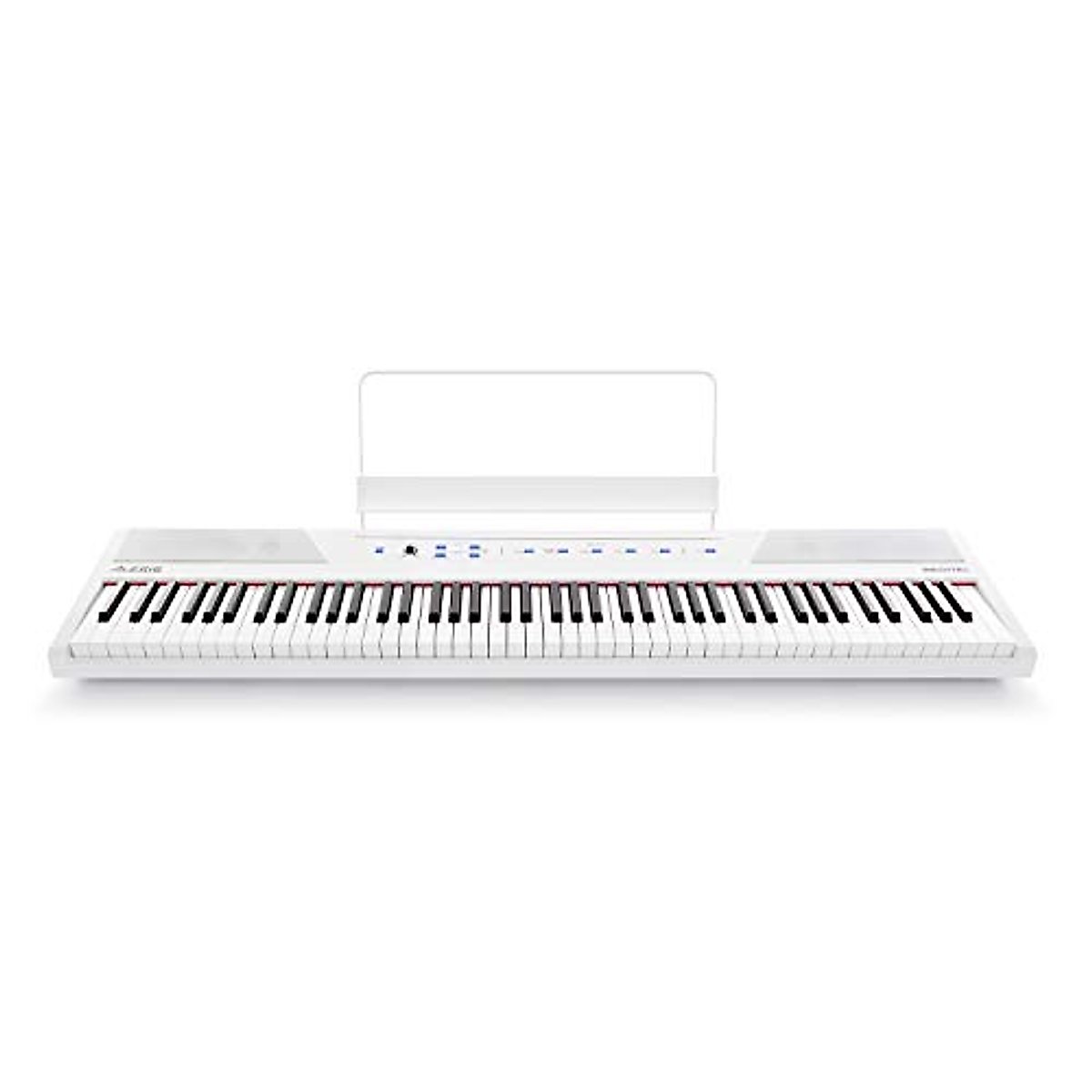Alesis Recital – 88 Key Digital Piano Keyboard with Semi Weighted Keys, 2x20W Speakers, 5 Voices, Split, Layer and Lesson Mode, FX and Piano Lessons