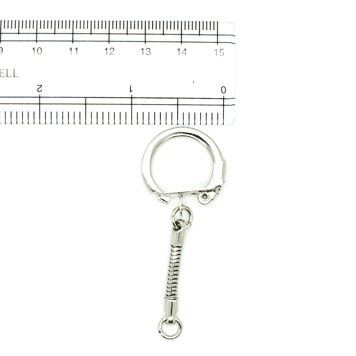Key Chains Snake Chain with Snap End and Jump Ring for Craft Findings - Pack of 50