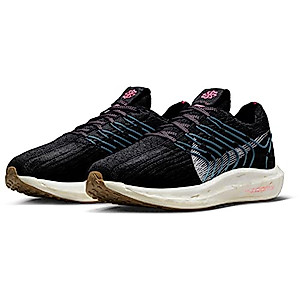Nike Women's Pegasus Turbo Running Shoe (Black/White/Anthracite/Aqua, us_Footwear_Size_System, Adult, Women, Numeric, Medium, Numeric_8_Point_5)