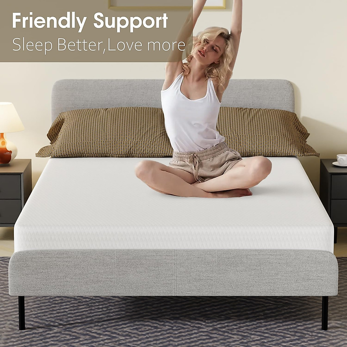 PayLessHere Gel Memory Foam Mattress,Mattress for Cooling Sleep & Pressure Relief, Mattress in a Box with Washable and Removable Zipper Cover,Fiberglass Free,CertiPUR-US Certified,6 Inch Full