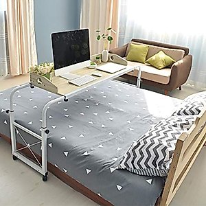 Computer Tables,Office Desk Workstation table writing Study Desk Space Saving Height Adjustable Overbed Table Laptop Cart Computer Table, Portable Computer Office Desk Multi-Function Home Laptop Table