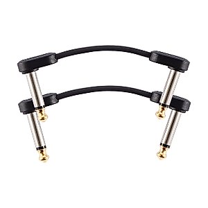 D'Addario Accessories Instrument Cable, 1/4", Flat-Right Angle, 2 in (PW-FPRR-202)