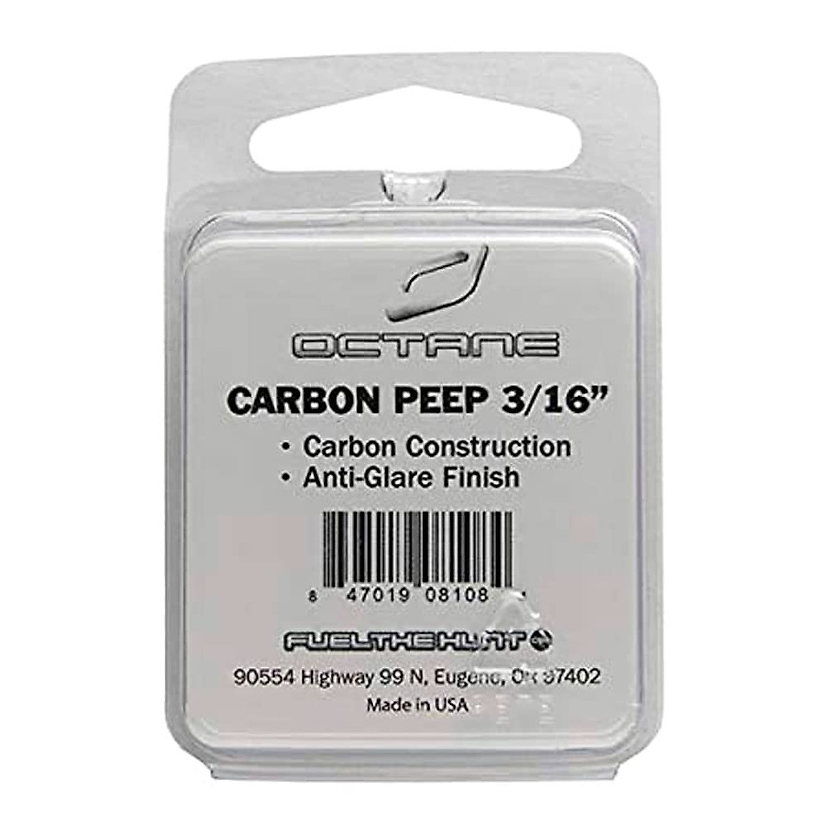 OCTANE Carbon Peep | Lightweight Durable Easily Attached Archery Hunting Bow Peep Sight with Anti-Glare Finish - 3/16"