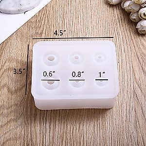 Eggs Ball Silicone Resin Molds for Jewelry Keychain, Epoxy Resin Ball Spheroid Necklace Stone Mold, Mini Orbs Pendant Casting Silicon Mold for UV Resin Crafts, DIY Easter Eggs Planet Jewelry Making