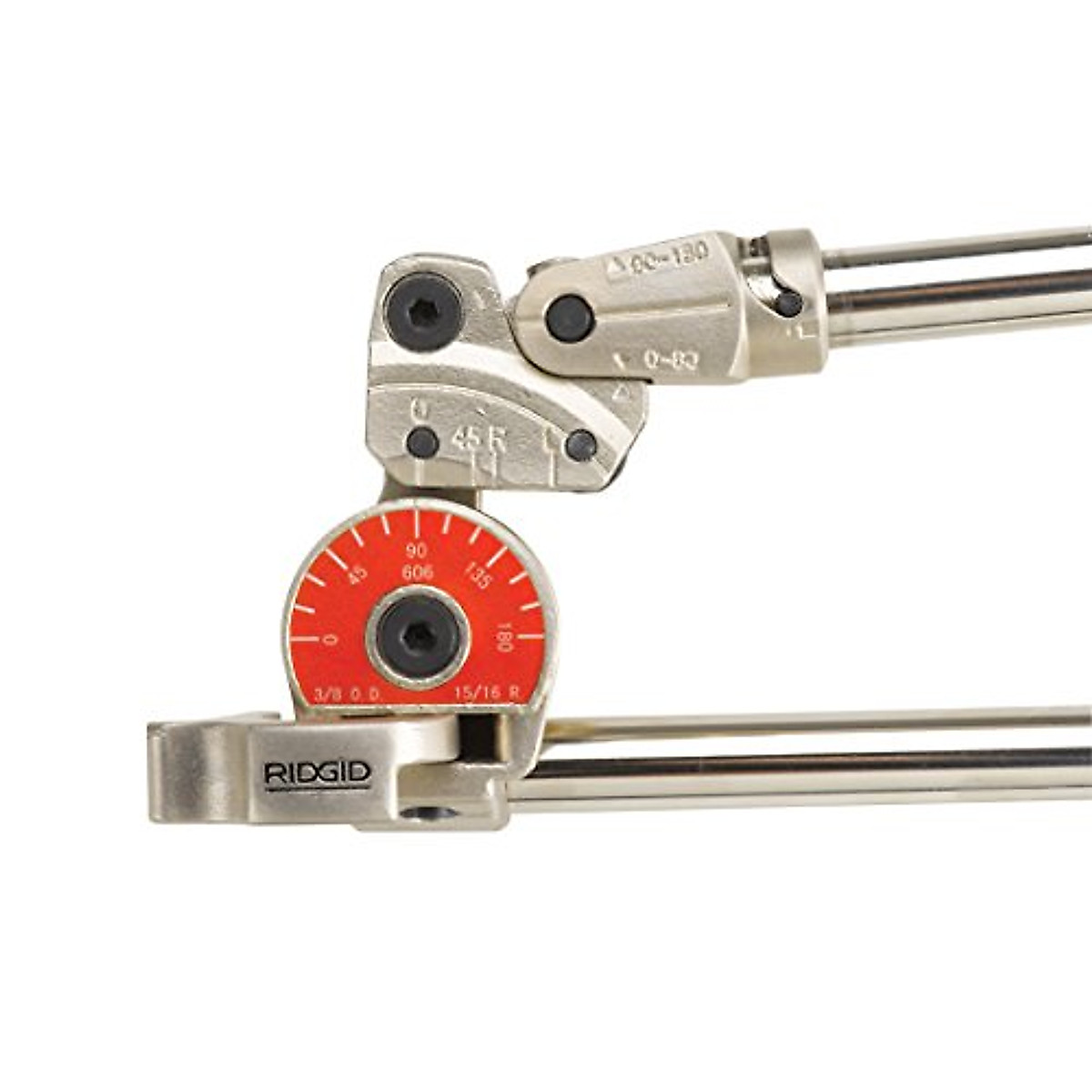 RIDGID 38048 Model 608 Heavy-Duty Pipe Bender, 1/2-inch Tubing Bender & 604 38033 Heavy-Duty Instrument Bender, 1/4-inch Tubing Bender for Bends Up to 180 Degrees, Pipe Bender