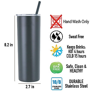 AVITO Personalized RPG Classes Tumbler - 20 oz Stainless Steel Tumbler with Lid and Straw