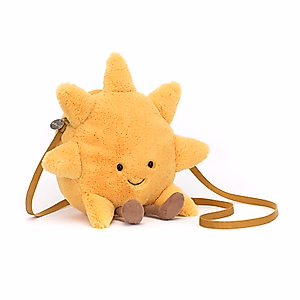 Jellycat Amuseable Sun Plush Bag Crossbody Purse with Zip Top Gifts for Kids Girls Tweens and Teens