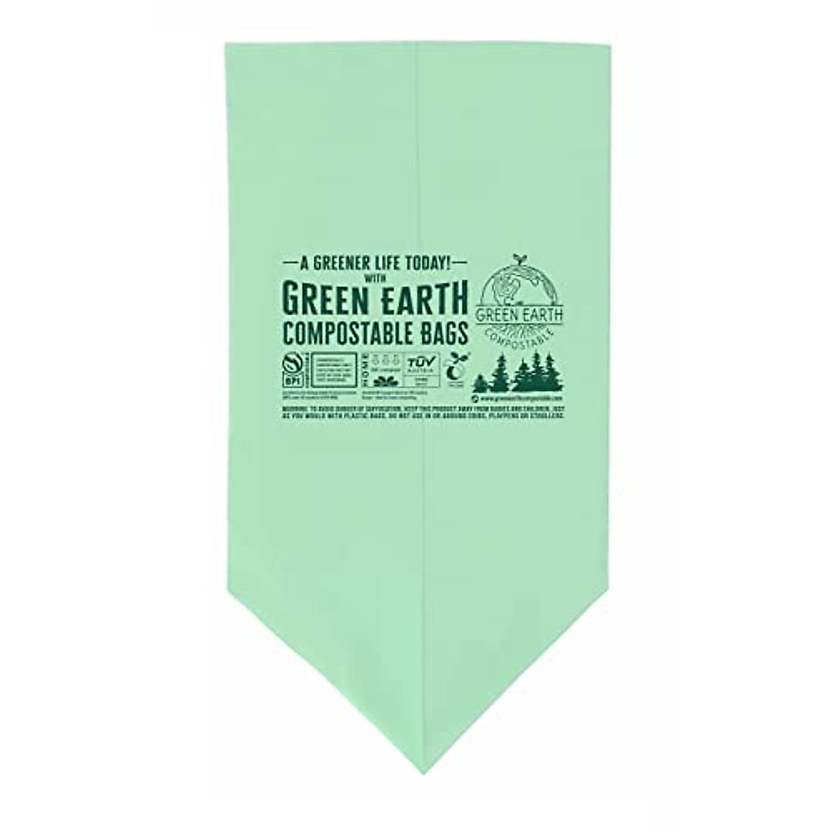 Green Earth Compostable Medium Kitchen Food Scrap Waste Bags, Compost Bin Compatible, 8 Gallon, 30 Liter, 25-Count, 0.85 Mil Thickness, ASTM D6400, US BPI and Europe OK Compost Home Certified, USA