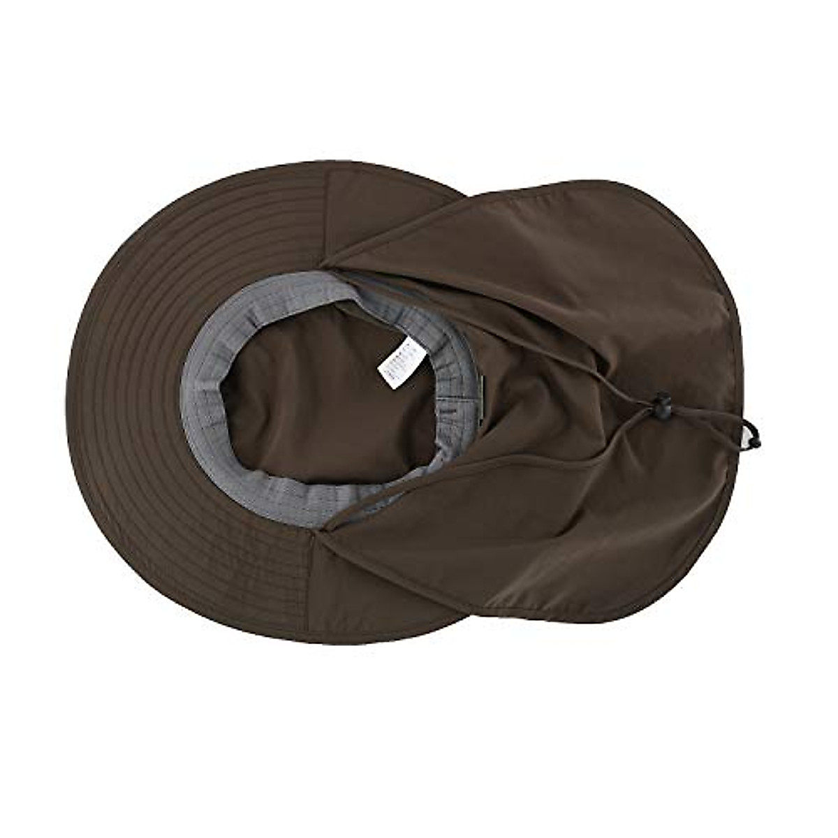 Home Prefer Outdoor UPF50+ Mesh Sun Hat Wide Brim Fishing Hat with Neck Flap (Army Green)