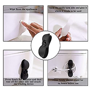 6pack Cord Organizers for Kitchen Appliances - Upgraded Adhesive Cord Winder Wrapper Holder Cable Organizer for Mixer, Blender, Coffee Maker,Pressure Cooker