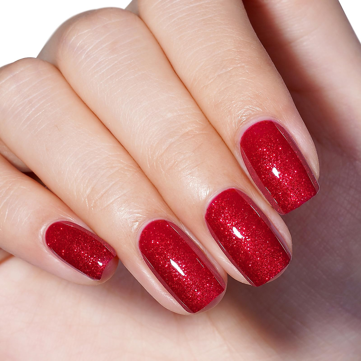 AILLSA Red Glitter Gel Nail Polish Christmas Burgundy Holographic Gel Polish Wine Sparkle Gel Polish Long Lasting Soak Off U V Gel Nail Manicure Salon DIY Gift for Women 0.51 Fl Oz/GF16