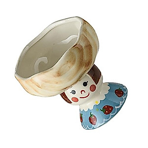 USHOBE Dessert Bowl Concrete Tray Decorative Trays Dessert Tray Footed Serving Bowl Fruit Dessert Bowl Footed Trifle Bowl Ice Cream Bowl Salad Bowl Ceramic Ice Cream Bowl Blue Plate