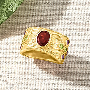 Ross-Simons 1.70 ct. t.w. Multi-Gemstone Ring in 18kt Gold Over Sterling. Size 6