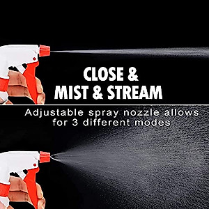 JohnBee Empty Spray Bottles (16oz/2Pack) - Adjustable Spray Bottles for Cleaning Solutions - No Leak and Clog - HDPE spray bottle For Plants, Pet, Bleach Spray, Vinegar, BBQ, and Rubbing Alcohol.