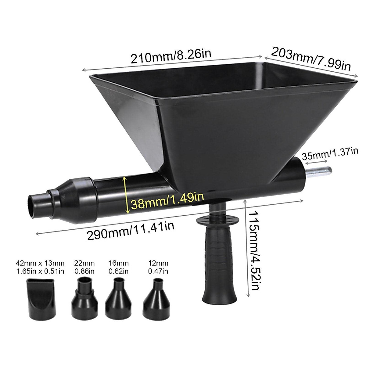Cement Grouting Machine, Electric Mortar Grout Injector, 4 Threaded Detachable Design Nozzles, Automatic Brick Tile Grouting Set, Mortar Pointing Gn for Air Compressor Ground Mix