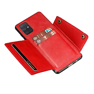 Compatible with Oppo Reno 6 Pro 5G Cover Case,Compatible with Oppo Reno6 Pro 5G PEPM00 CPH2249 PU leather Stand Phone Case Cover Red