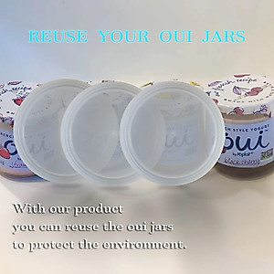 Yogurt Jar Lids for Oui - 12 Pack Lids for Oui, Yogurt Container Lids Clear Plastic