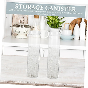 VINTORKY 3 Pcs Reusable Kitchen Storage Containers with Lids Airtight Jars for Cereal Nuts and Sugar Ideal Pantry Organizers for Dry Food Storage