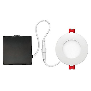 GLOBE ELECTRIC 91205 3" White Integrated recessed kit