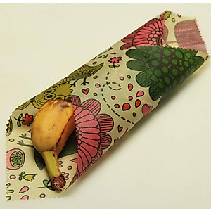 VOVOLO (Bird Print 3 Size S/M/LReusable Beeswax Food Wraps Eco Friendly Wrappers Sustainable Plastic Free Food Storage Washable Bowl Covers Sandwich Wrappers