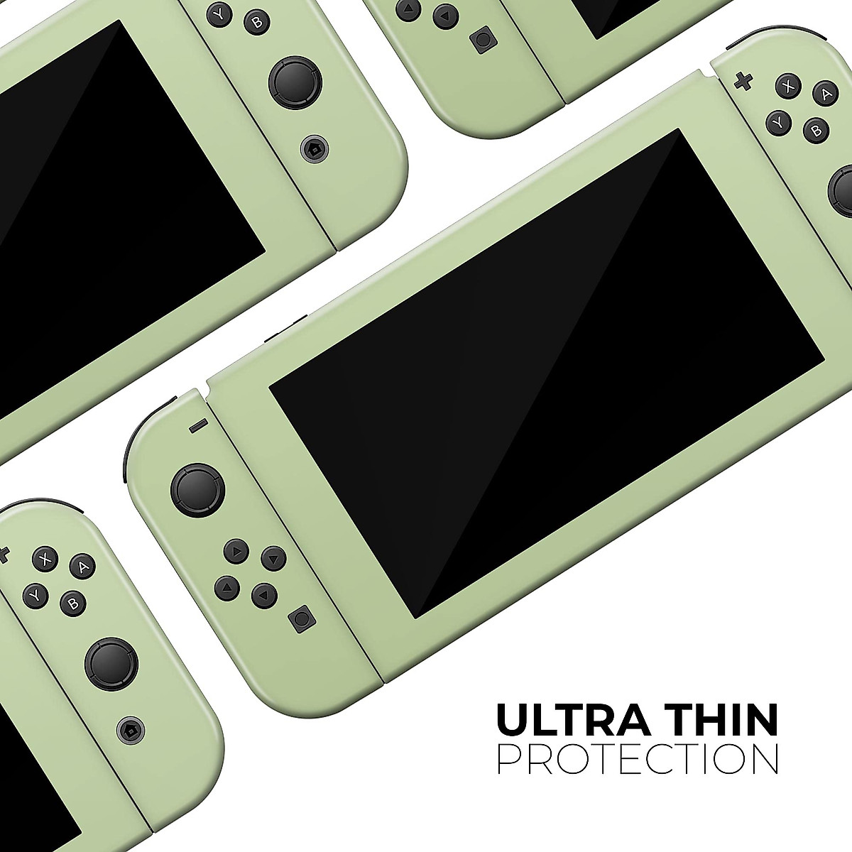 Design Skinz - Compatible with Nintendo Switch Console + Joy-Con - Skin Decal Protective Scratch-Resistant Removable Vinyl Wrap Cover - Baby Green Pastel Color