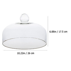 Cake Display Stand Cover 10 inch : Housoutil Cake Dome Cover Glass Cake Dome for Dessert Cheese-Dust- Proof Round Cake Holder Food Tent