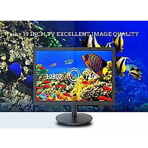 Feihe 19 Inch TV, FHD LED Flat Screen TV 1920 x 1080p IPS Display w/Digital Dual Tuners ATSC/HDMI/VGA/AV/USB, 12 Volt RV TV Built in Dual Speakers Suitable for Kitchen/RV/Caravan and Boat