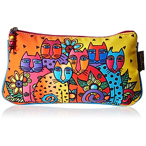 Laurel Burch Cosmetic Bag Set, Feline Clan, 3-Pack