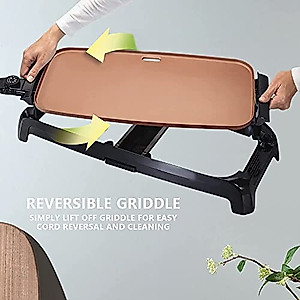 Reversible Ceramic Electric Griddle - Nonstick Cooking Surface