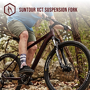 ROYCE UNION RHT Lightweight Aluminum Mountain Bike (Wine), 15 Inch Frame, 22 Speed Shimano Drivetrain, 29" Wheels