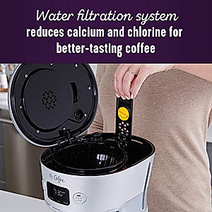 Mr. Coffee Easy Measure 12 Cup Programmable Maker with Gold Tone Reusable Filter