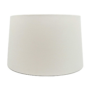 Mestar White Fabric Hardback Drum Lampshade (Spider) (14x16x10)
