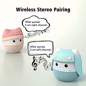 ASIMOM Kid Bluetooth Speaker, Rhyme Kawaii Speaker, Stereo Wireless Pairing, 15H Playtime, Cute Portable Speaker, Gift for Teens Teenage Girls and Kids (Aqua Blue)