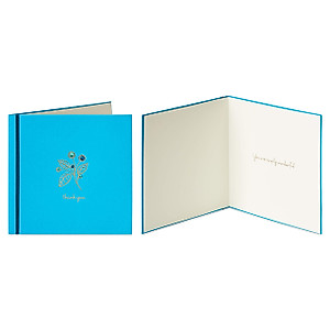 Papyrus Thank You Cards with Envelopes, Flower and Butterfly Gems (2-Count)