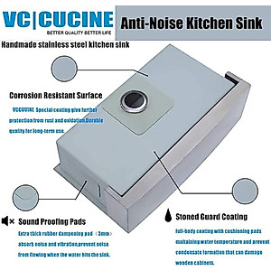 VCCUCINE Farmhouse Sink, 30 Inch Stainless Steel Farmhouse Kitchen Sink, Undermount Drop in Single Bowl Basin Apron Sink, Brushed Nickel Farm Sink With Dish And Drain Assembly