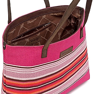 Montana West Wrangler Tote Purse Bag Aztec Canvas Shoulder Bags Native American Western Handbags for Women Genuine Leather Strap Hobo Bag WG53-8112HPK