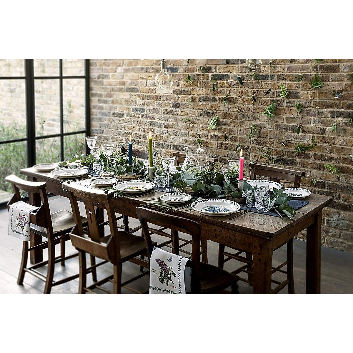 Portmeirion Botanic Garden 14 Ounce Flared Tankard Mug Set of 6 Assorted Motifs