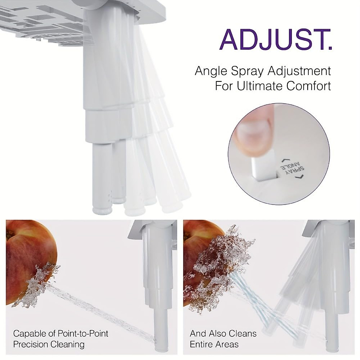 Generic Bidet Attachment for Toilet - Ultra-Slim Self Cleaning Fresh Cold Water Sprayer Bidets for Existing Toilets Seat with Dual Nozzle for Feminine and Posterior Wash, 24062212