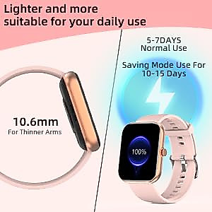Smart Watches for Women Men with Call, Fitness Tracker 1.91" Touch Screen Fitness Watch with Heart Rate Sleep Monitor, Step Counter SmartWatch for 100 Sport Modes Activity Tracker IP68 Waterproof Pink