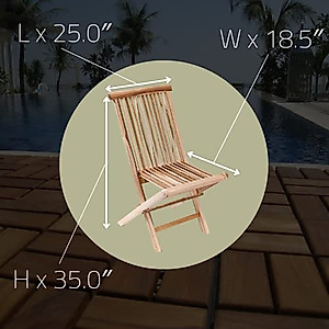 Nordic Style Folding Chair for Indoor and Outdoor Use - Patio, Balcony, Dining (Natural Finish, Beige)