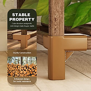 Bamworld Plant Stand Indoor Plant Stands Wood Outdoor Tiered Plant Shelf for Multiple Plants 3 Tiers 7 Potted Ladder Plant Holder Table Plant Pot Stand Boho Deco for Window Balcony Living Room Gardening Gifts for Mom