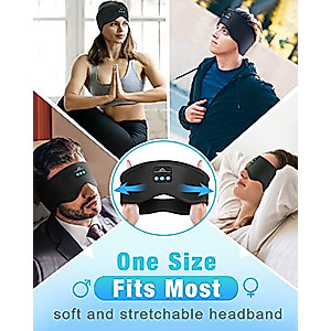 Sleep Headphones Bluetooth Headband Headphones for Sleeping - 10Hrs Sleeping Headphones for Side Sleepers, Bluetooth Sleep Mask Sleep Earbuds, Birthday Christmas Stocking Stuffers Tech Gifts Men Women
