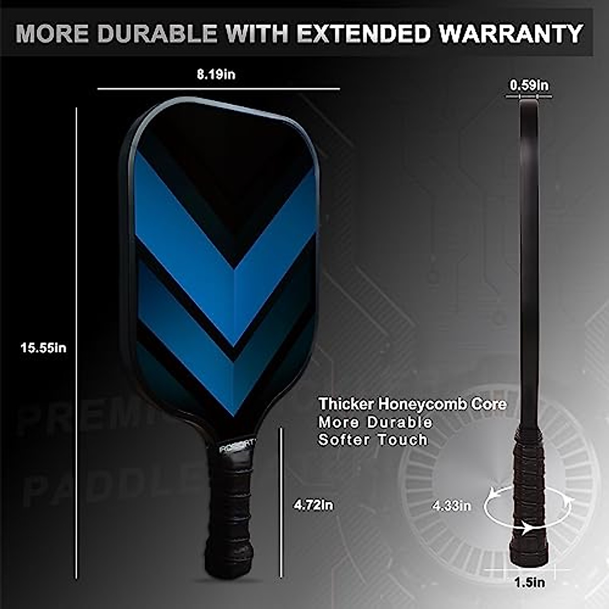 AOBORTY Pickleball Paddles 4 Pack - Light Graphite Premium Rackets Fiber Face Pickleball Set with 4 Outdoor Indoor Balls