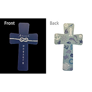 Waterproof Plastic English Chinese Christian Cross Bookmarks, Holy Bible Bookmarks, Inspirational Bookmark Religious Marker Christian Art Gift Bookmark for Reading Lover (10 PCS)