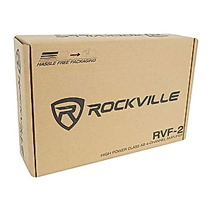 Rockville RVF-2 1200w Peak/300w Dyno-Certified RMS 4 Channel Car Amplifier Stereo Amp